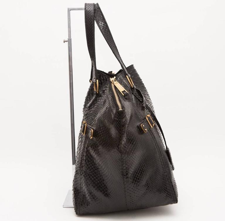 YSL Black Python 'Downtown Tote' Bag at 1stDibs | ysl downtown tote ...