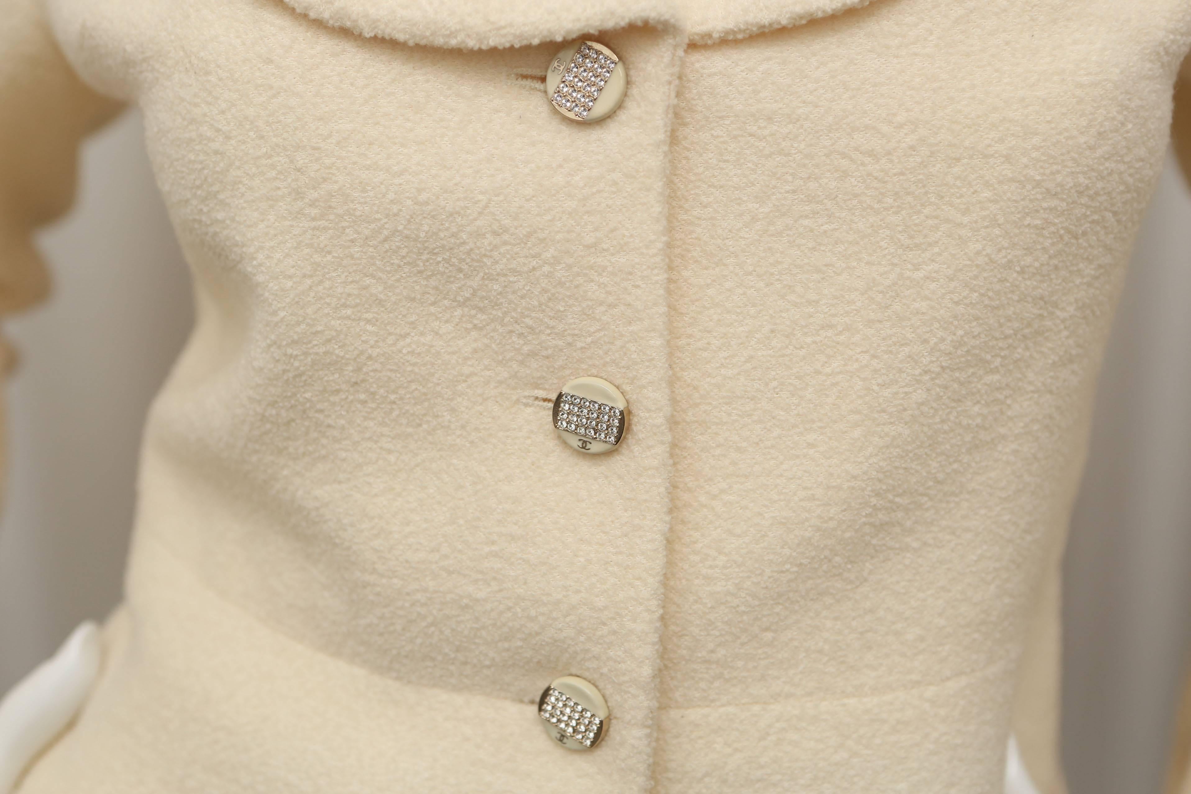 CHANEL Cream 2 Piece Skirt Suit at 1stDibs | two-piece ensemble ...