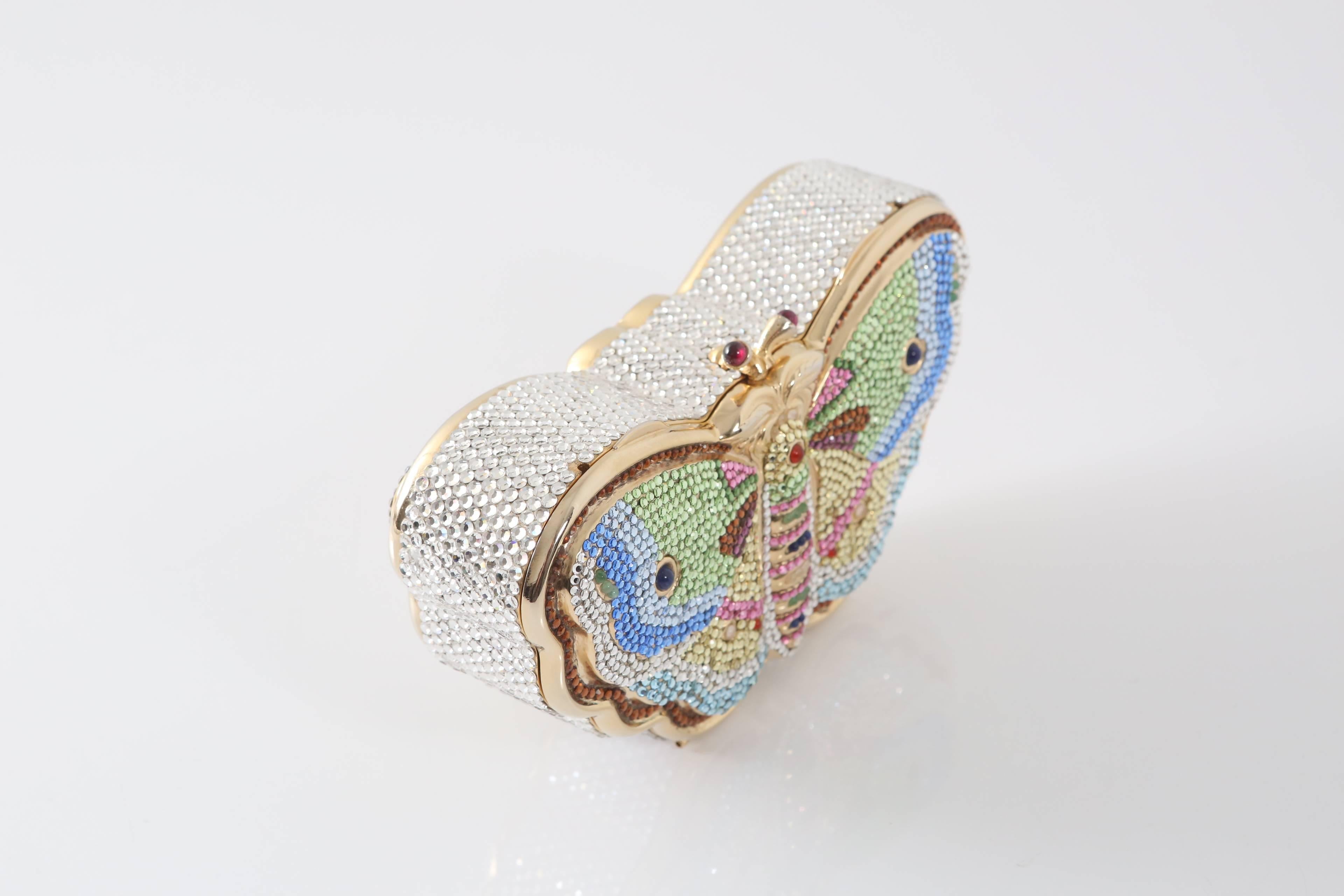 Judith Leiber Swarovski Crystal Butterfly Minaudiere at 1stDibs