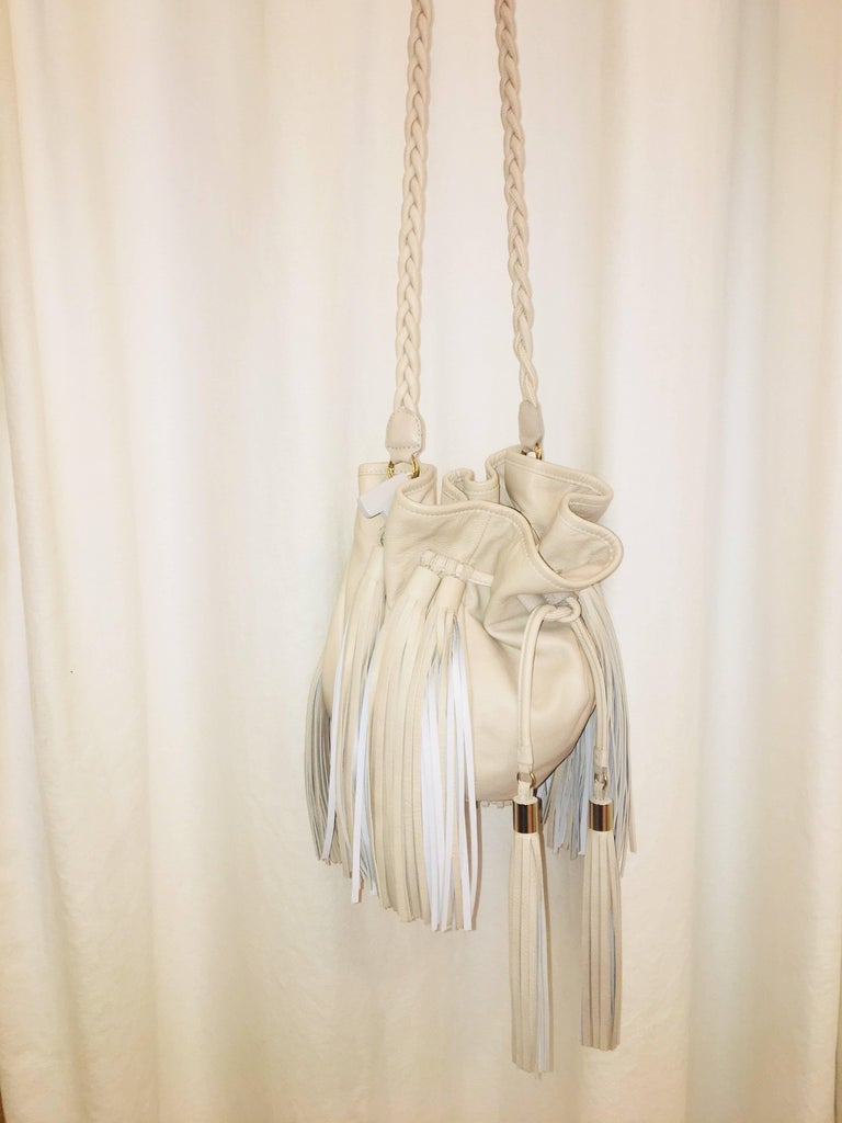 Intermix Fringe Cinched Top Bag at 1stDibs