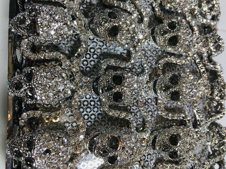 Shay Accessories Swarovski Crystal Skull Clutch. at 1stDibs