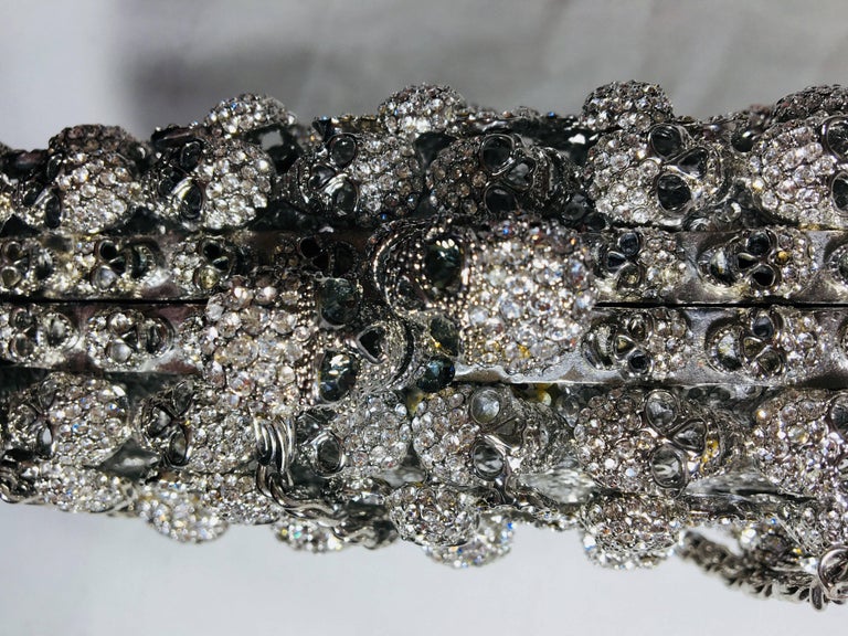 Shay Accessories Swarovski Crystal Skull Clutch. at 1stDibs