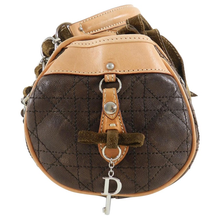 Christian Dior Brown Leather Romantique Small Bag at 1stDibs | dior ...