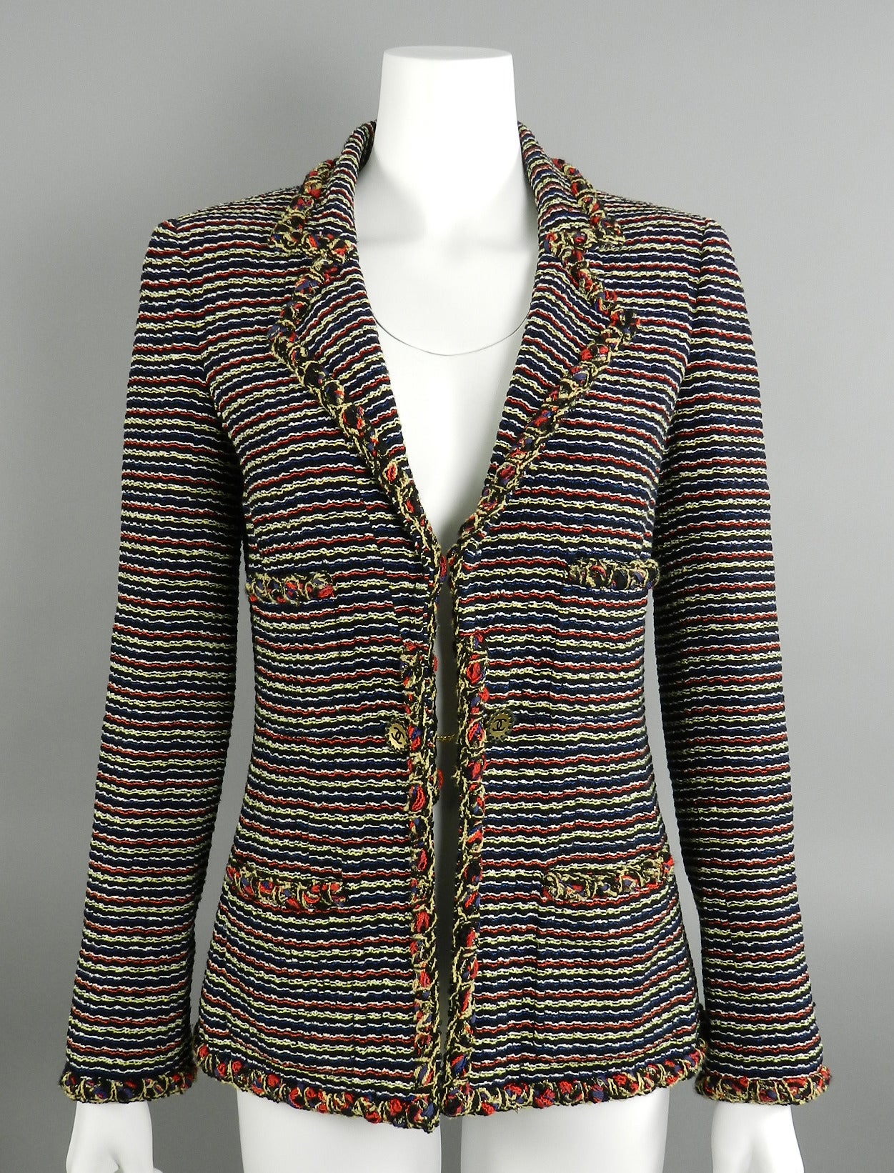Chanel 2011 Resort Runway Jacket - Red,Yellow, Blue, White at 1stDibs