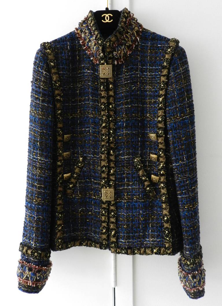 Chanel 2011 Byzantine Runway Blue Jacket $11K+ at 1stDibs