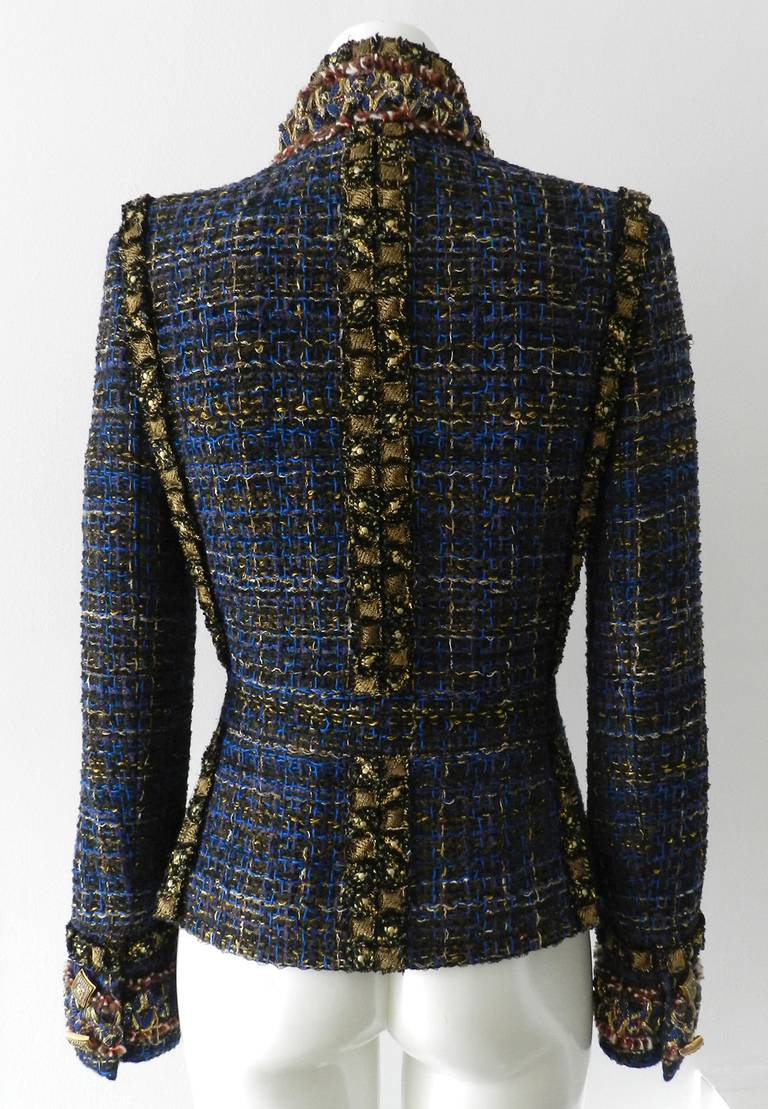 Chanel 2011 Byzantine Runway Blue Jacket $11K+ at 1stDibs
