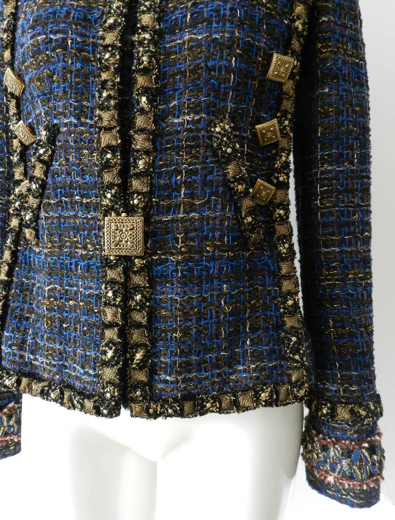 Chanel 2011 Byzantine Runway Blue Jacket $11K+ at 1stDibs