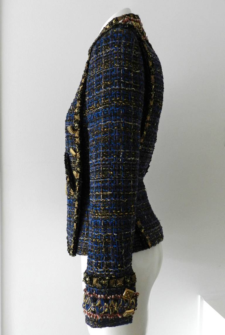 Chanel 2011 Byzantine Runway Blue Jacket $11K+ at 1stDibs