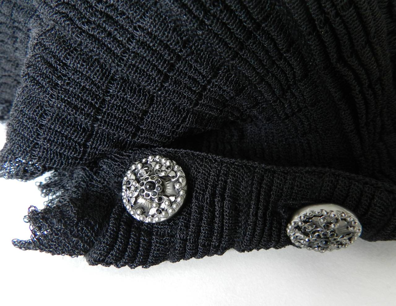 Chanel 10A Shanghai Collection Black Jersey Dress and Scarf Set at 1stDibs