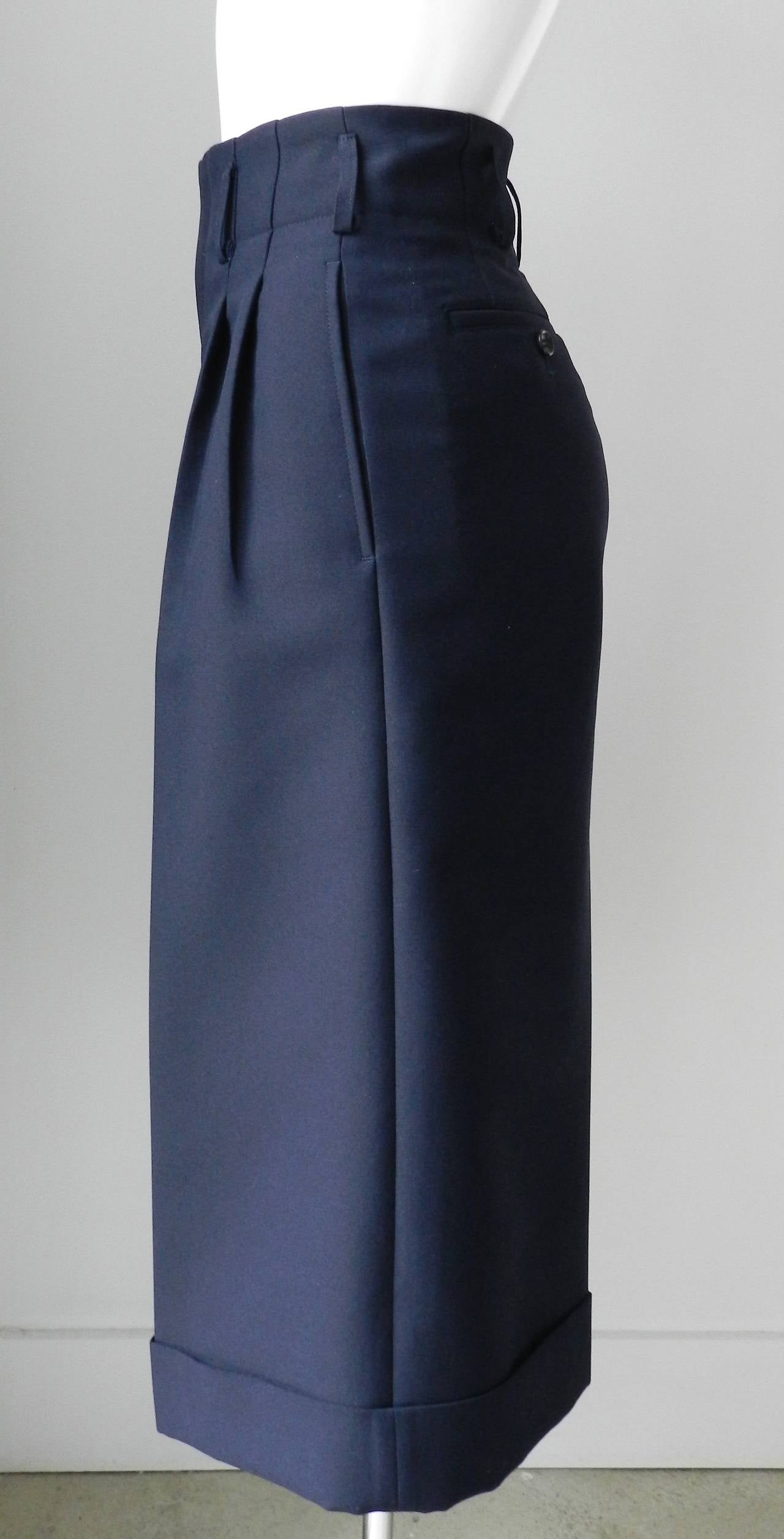 Comme des Garcons Navy Blue Culottes at 1stDibs | comme des garcons ...