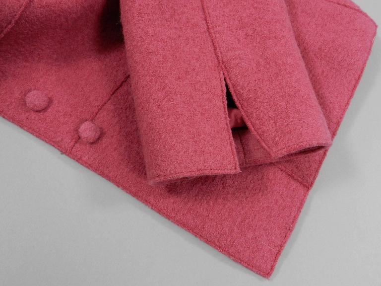 Chanel 99A Rose Boiled Wool Jacket at 1stDibs | pink boiled wool jacket