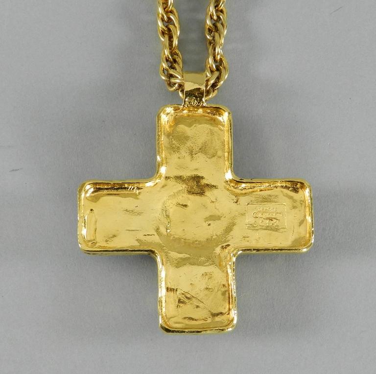 Chanel Vintage 1982 Gripoix Cross Necklace in Box at 1stDibs | chanel ...