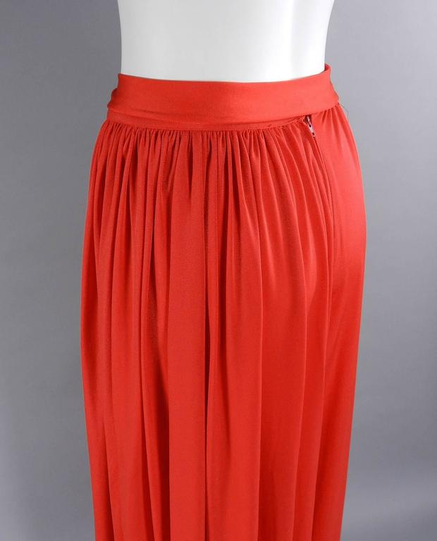 Yves Saint Laurent Vintage 1980's Red Palazzo Pants at 1stDibs