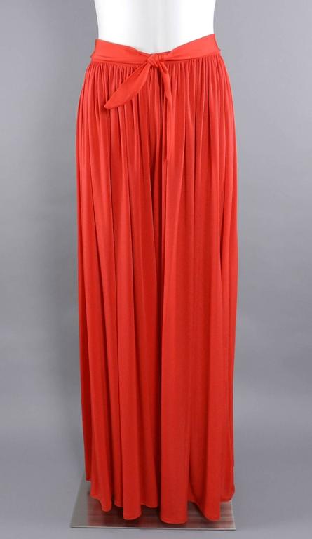 Yves Saint Laurent Vintage 1980's Red Palazzo Pants at 1stDibs