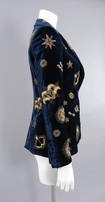 Emilio Pucci Fal 2015 Blue Velvet Zodiac Jacket at 1stDibs | emilio ...