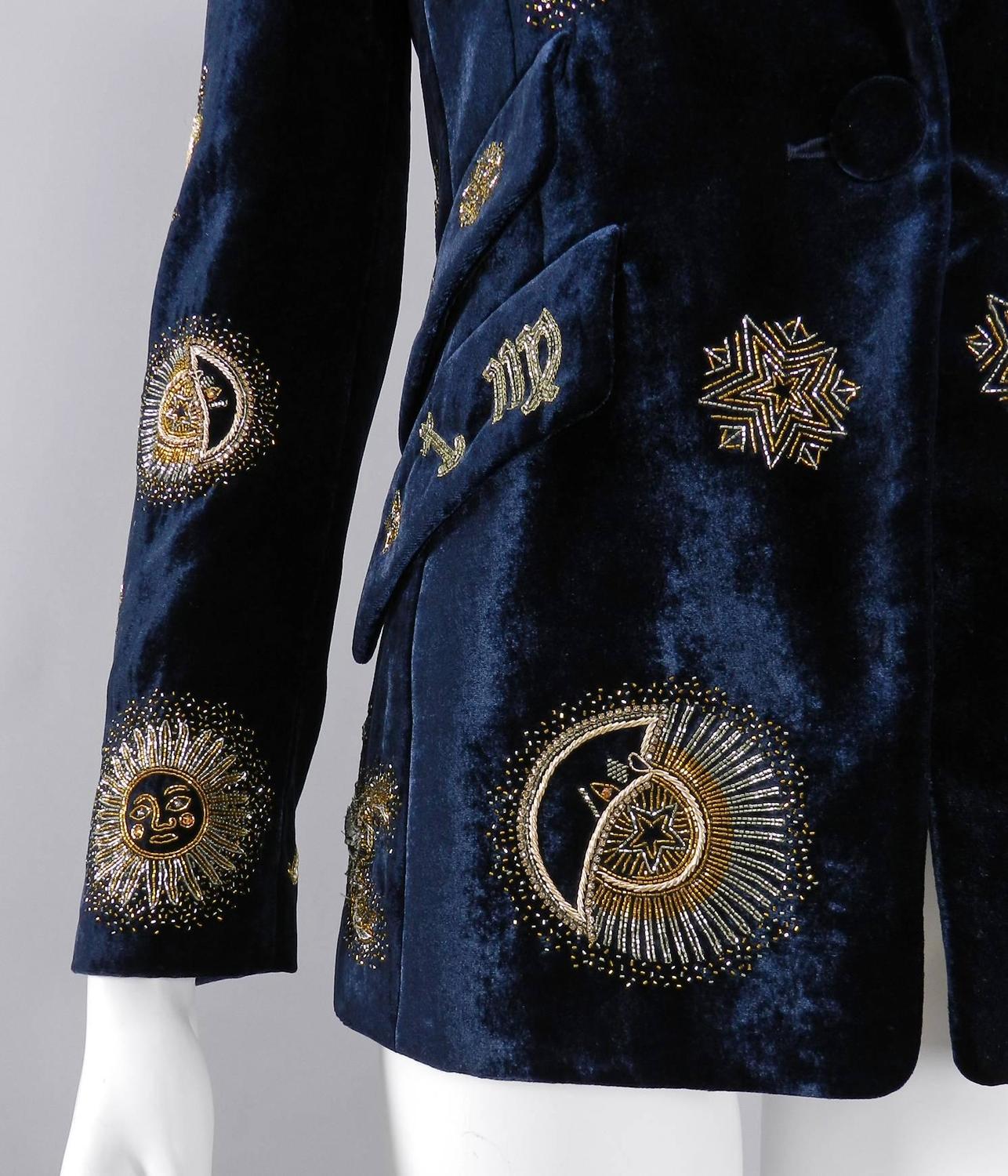Emilio Pucci Fal 2015 Blue Velvet Zodiac Jacket at 1stdibs