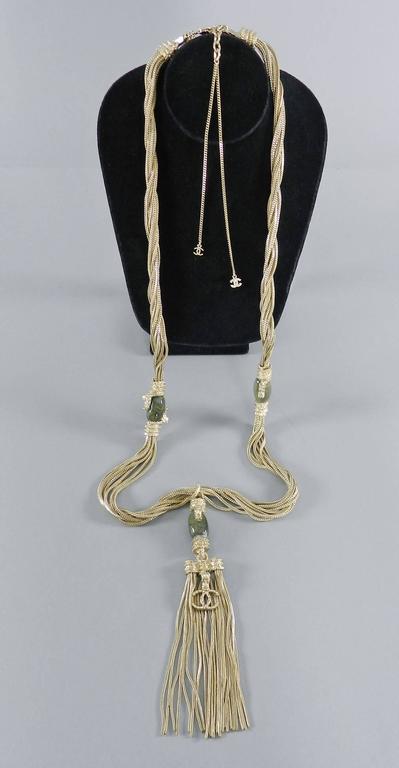 Chanel 10A Shanghai Collection Long Gold Rope Dragon Necklace at ...