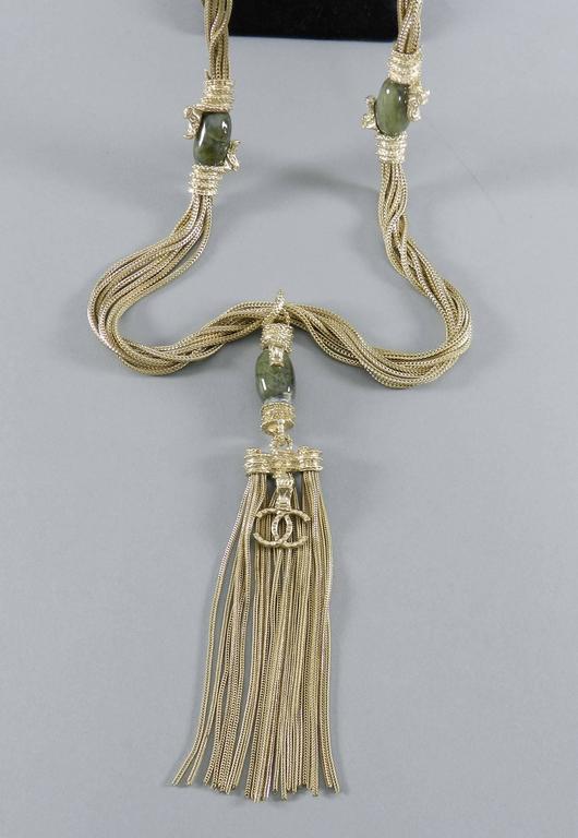 Chanel 10A Shanghai Collection Long Gold Rope Dragon Necklace at ...