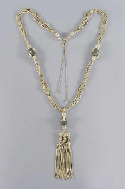 Chanel 10A Shanghai Collection Long Gold Rope Dragon Necklace at ...
