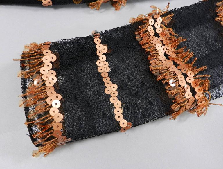 Rodarte Fall 2012 Runway Black and Rust Sequin Dress at 1stDibs