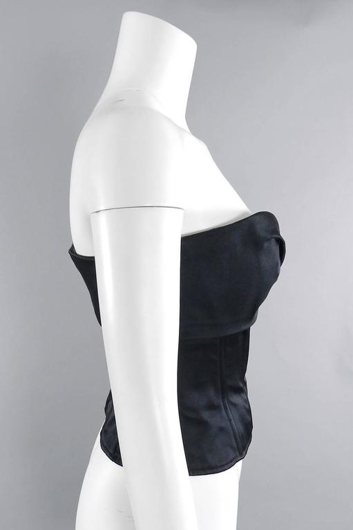 Chanel Vintage 1995 Fall Silk Satin Strapless Corset Bustier at 1stDibs ...