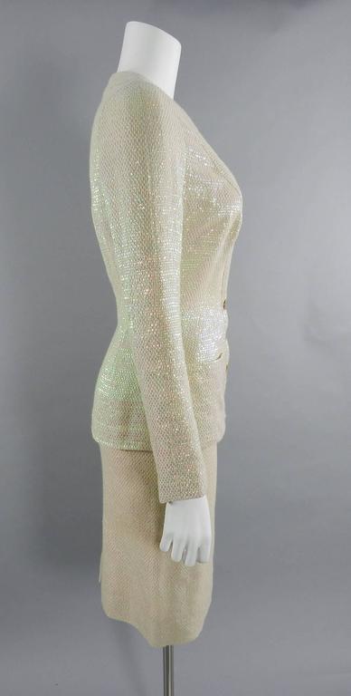 Chanel Spring 1999 Haute Couture Runway Shimmer Suit at 1stDibs