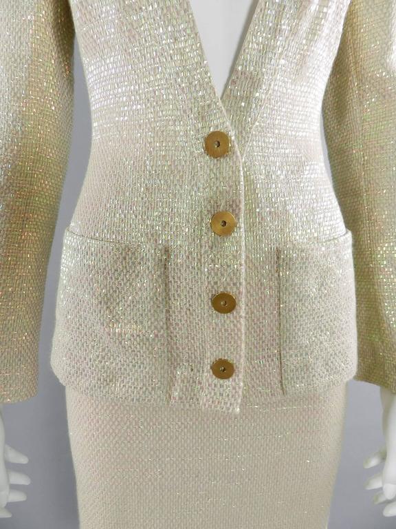Chanel Spring 1999 Haute Couture Runway Shimmer Suit at 1stDibs