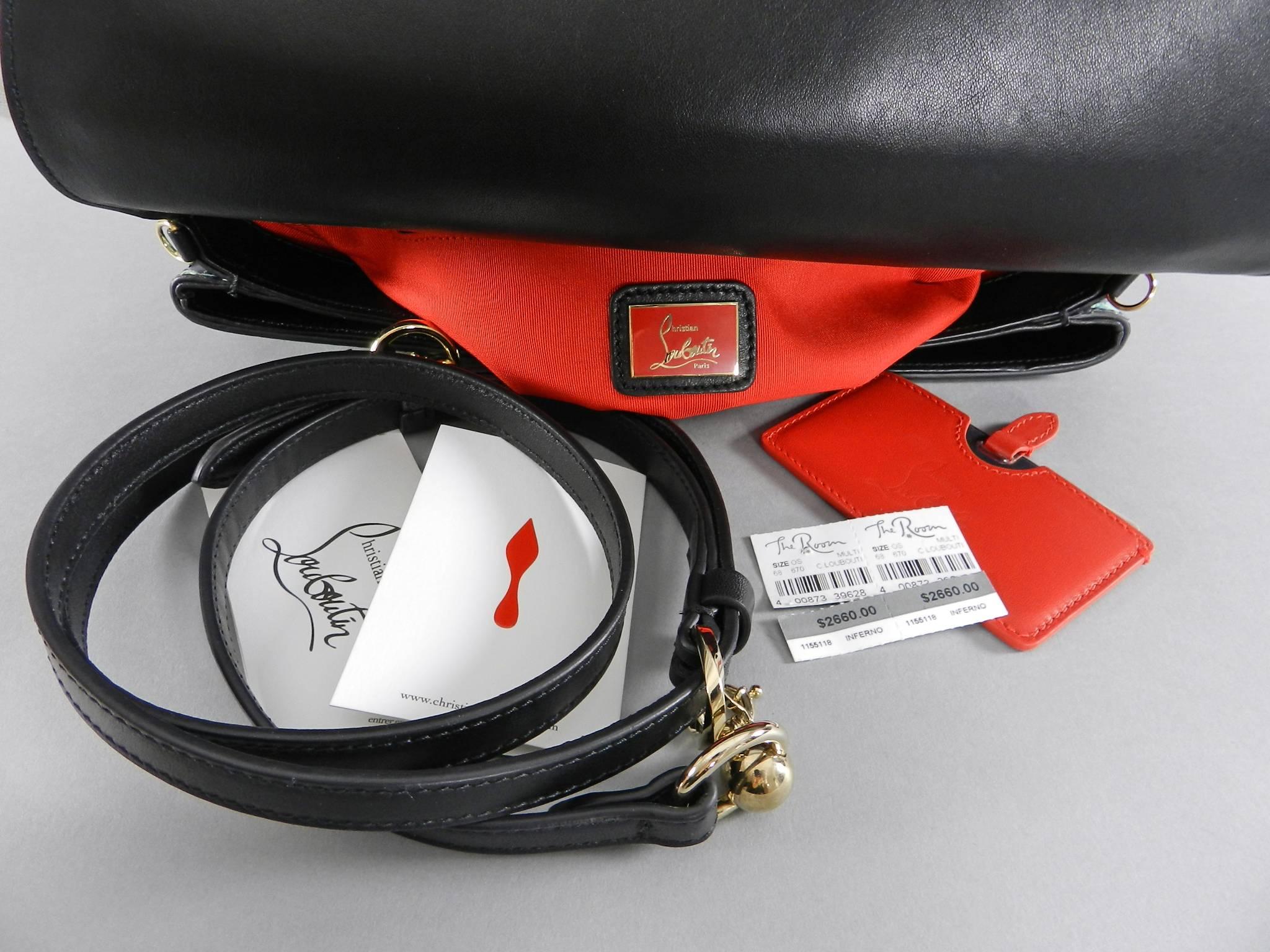 Christian Louboutin Green Python Inferno Clutch / Shoulder Bag at 1stDibs