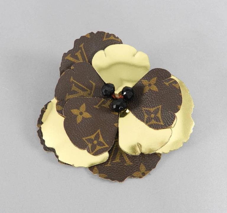 Louis Vuitton Spring 2007 Runway Large Monogram Corsage Flower Brooch ...