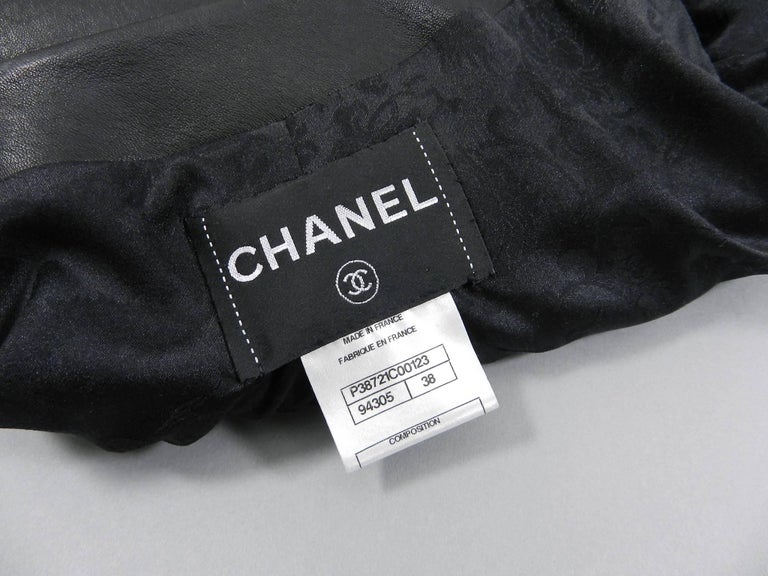 Chanel pre-fall 2010 Shanghai Paris Runway Black Camelia Leather Jacket ...
