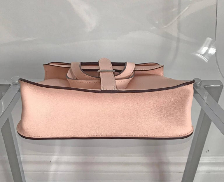 Hermes Halzan Mini 22cm 4 way Bag - Veau Swift Rose Eglantine at ...