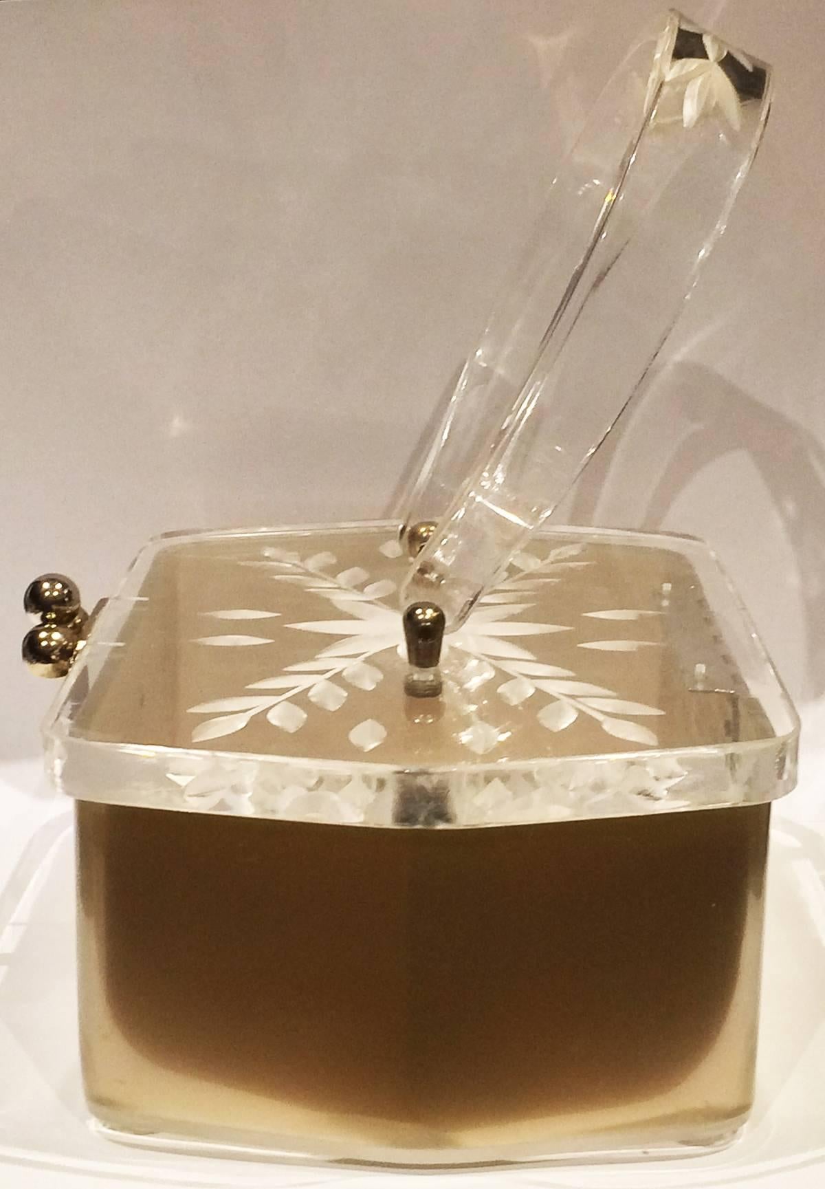 Fabulous 1950s soft gold Lucite purse handbag by Charles Kahn at ...