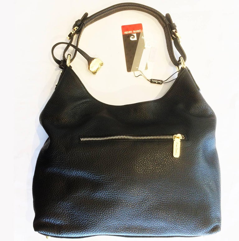 Pierre Cardin New black leather hobo bag handbag at 1stDibs | pierre ...