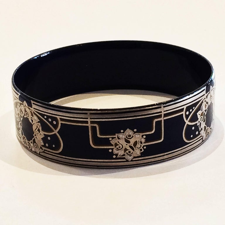 A Silver and enamelled bangle by Michaela Frey at 1stDibs