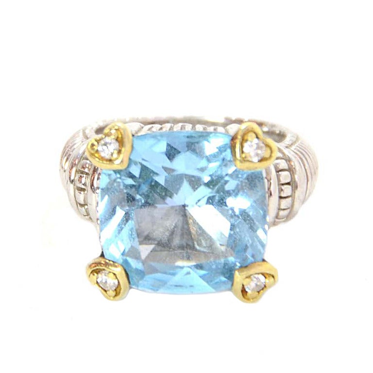 Judith Ripka Turquoise Quartz Diamond Fontaine Ring at 1stDibs | judith ...