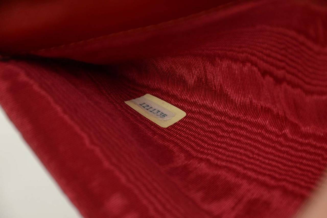 CHANEL '90s Red Quilted Long Envelope Clutch/Pouch at 1stDibs