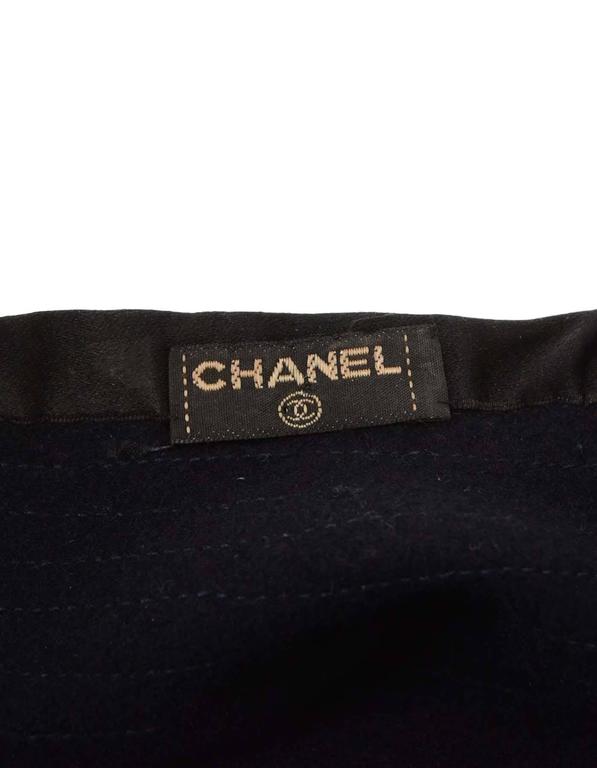 Chanel Vintage '70s Navy Wool Beret Hat at 1stDibs | chanel beret ...