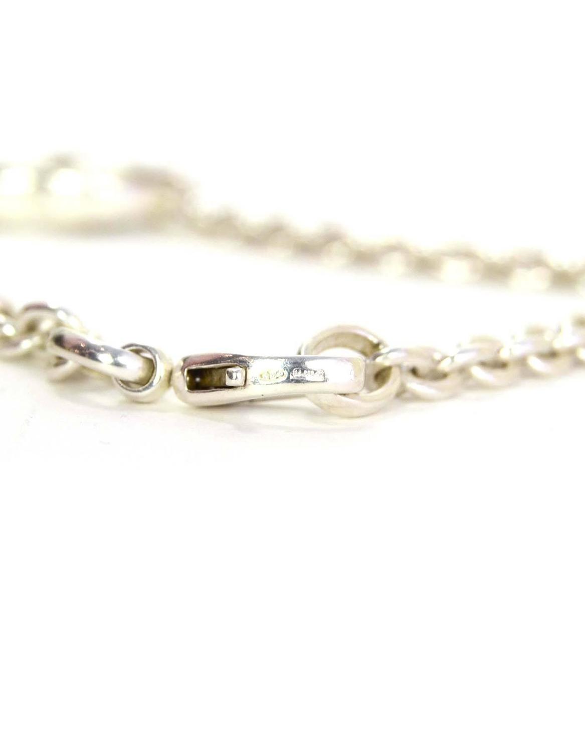 Gucci Sterling Silver Logo Chain Necklace For Sale at 1stdibs