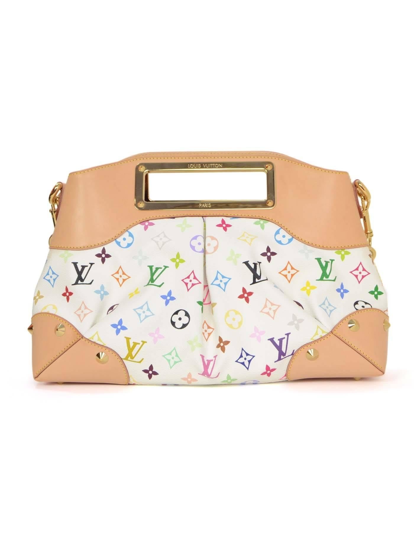 Louis Vuitton White and Multi-Color Monogram 'Judy' Tote Bag GHW For ...