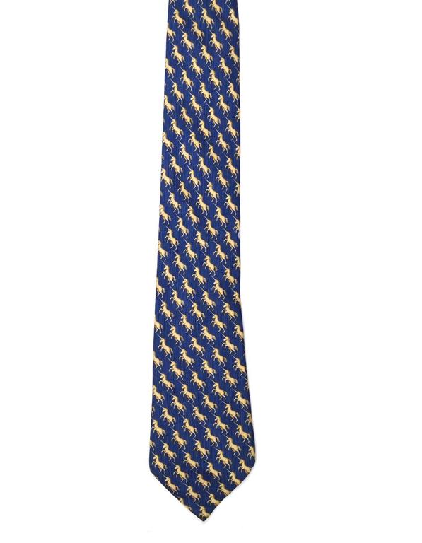 Hermes Blue Unicorn Print Silk Tie For Sale At 1stdibs Hermes Unicorn Tie Unicorn Necktie