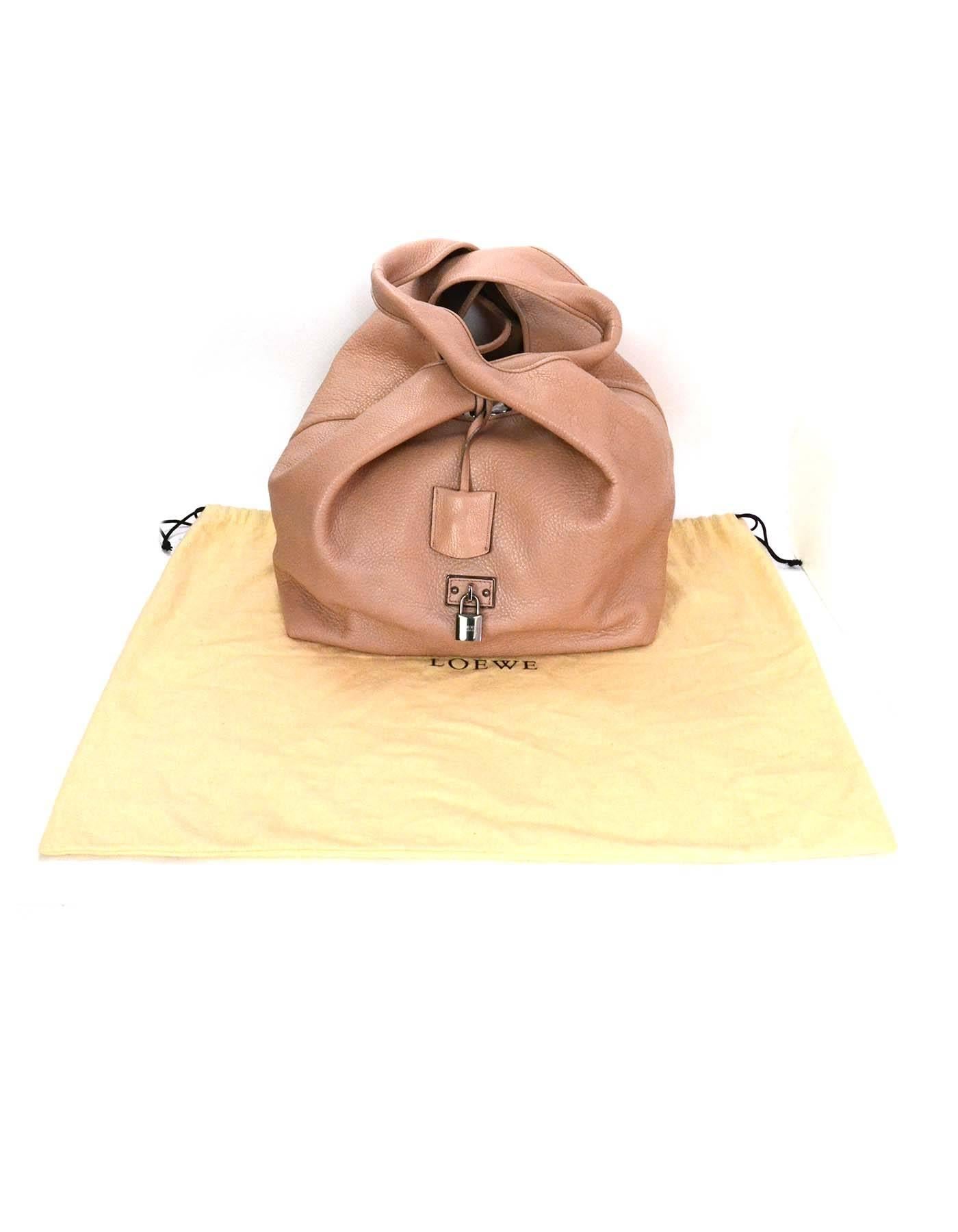 Loewe Rose Leather Calle Lock Hobo Bag For Sale at 1stDibs | loewe ...