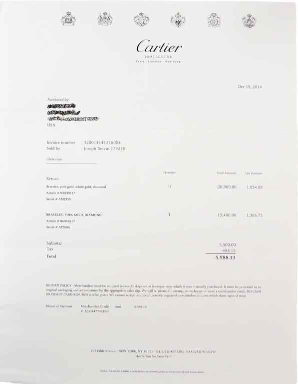 Cartier Pink/Rose Gold 10 Diamond LOVE Bracelet sz 17 w/ Screwdriver ...