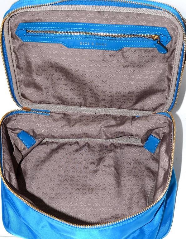 Anya Hindmarch 2016 Cobalt Blue Nylon Vanity Kit rt. 425 For Sale at ...