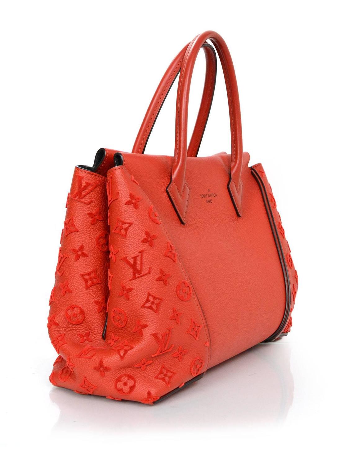 Louis Vuitton Red Leather Velours W PM Tote Bag rt. $4,850 For Sale at ...