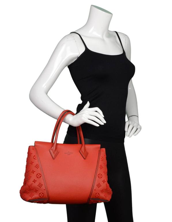 Louis Vuitton Red Leather Velours W PM Tote Bag rt. $4,850 For Sale at ...