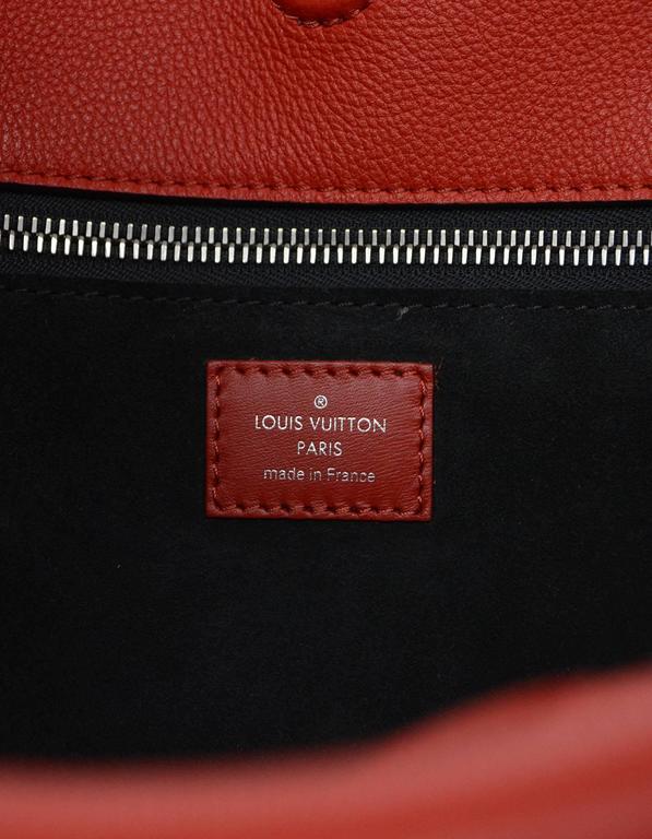 Louis Vuitton Red Leather Velours W PM Tote Bag rt. $4,850 For Sale at ...