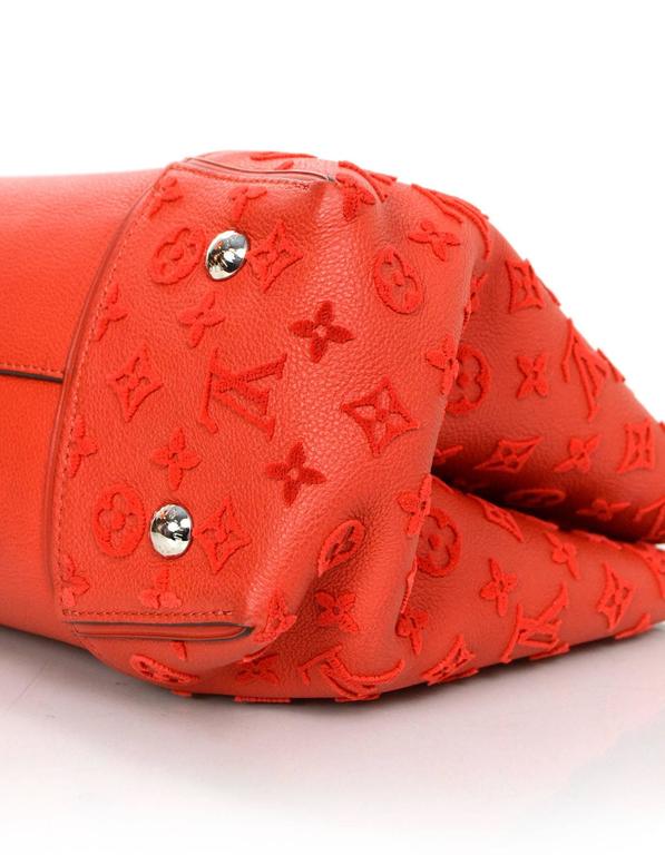 Louis Vuitton Red Leather Velours W PM Tote Bag rt. $4,850 For Sale at ...
