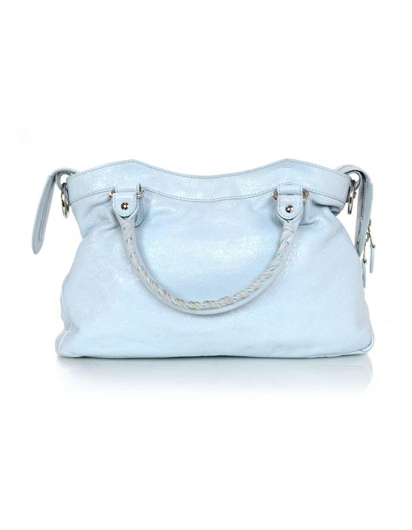 Balenciaga Baby Blue Leather Town Crossbody Messenger Bag For Sale at ...