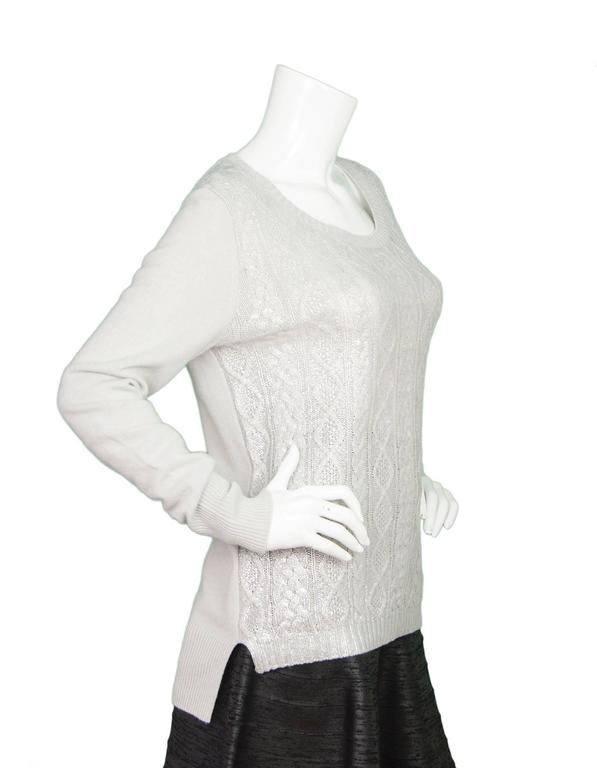 Christopher Fischer Grey and Silver Cashmere Sweater sz XL For Sale at ...