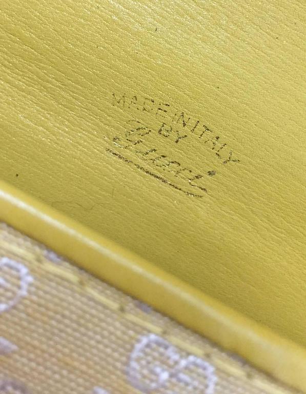 Gucci Vintage '70s Yellow Monogram Canvas Crossbody Bag For Sale at ...